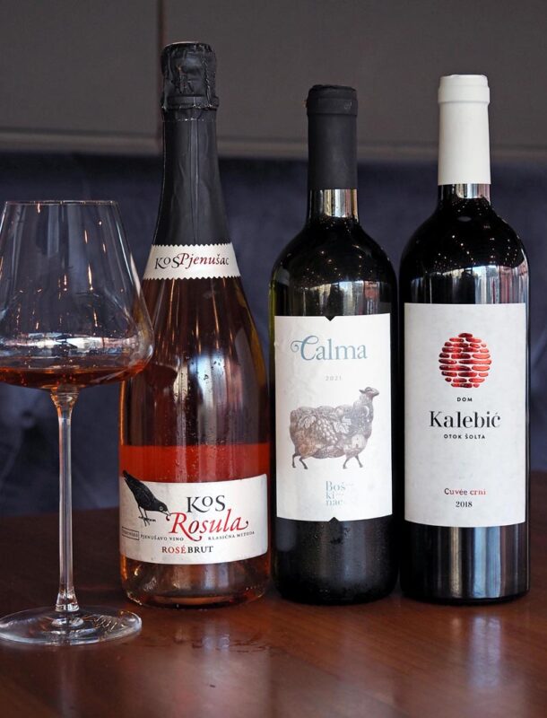 Izbor vina Pjenusac Rosula Kos, Calma Boskinac, Cuvee crni Dom Kalebic - Gric gric
